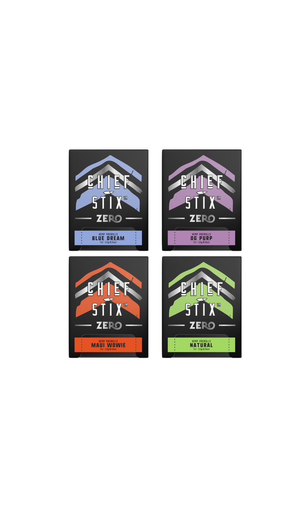 Chief Stix Zero Hemp Prerolls 7ct | CBD Prerolls | hhemp.co